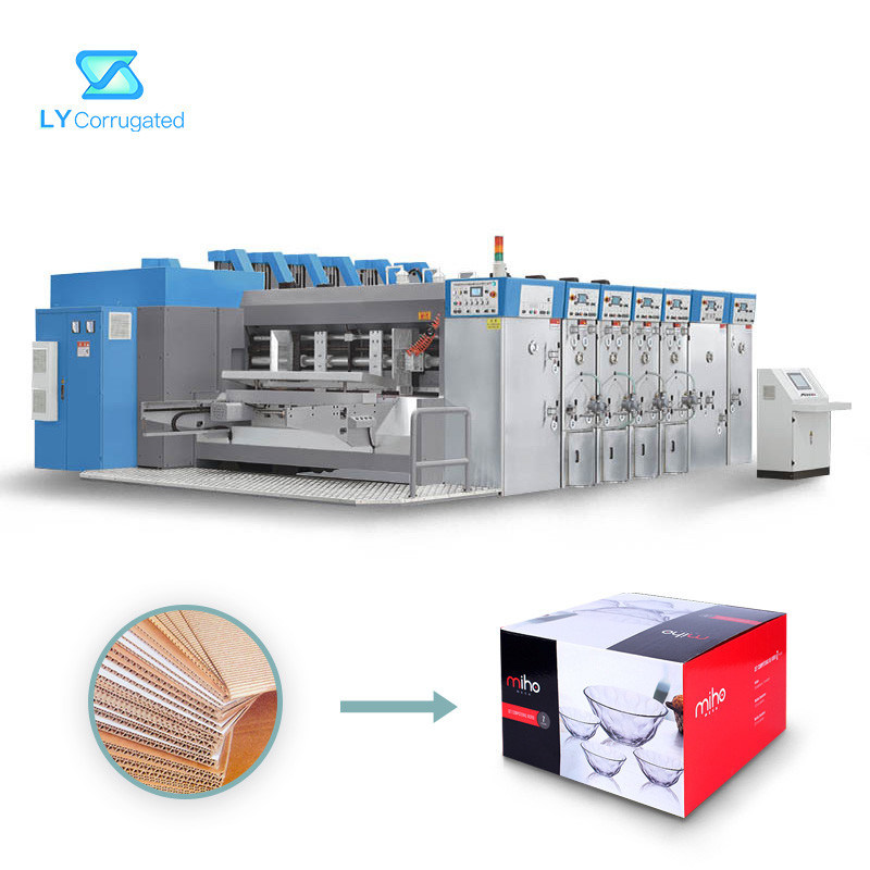 Lead Edge Feeder Flexo Printer Slotter Machine 3 Color 100 Pcs/Minute
