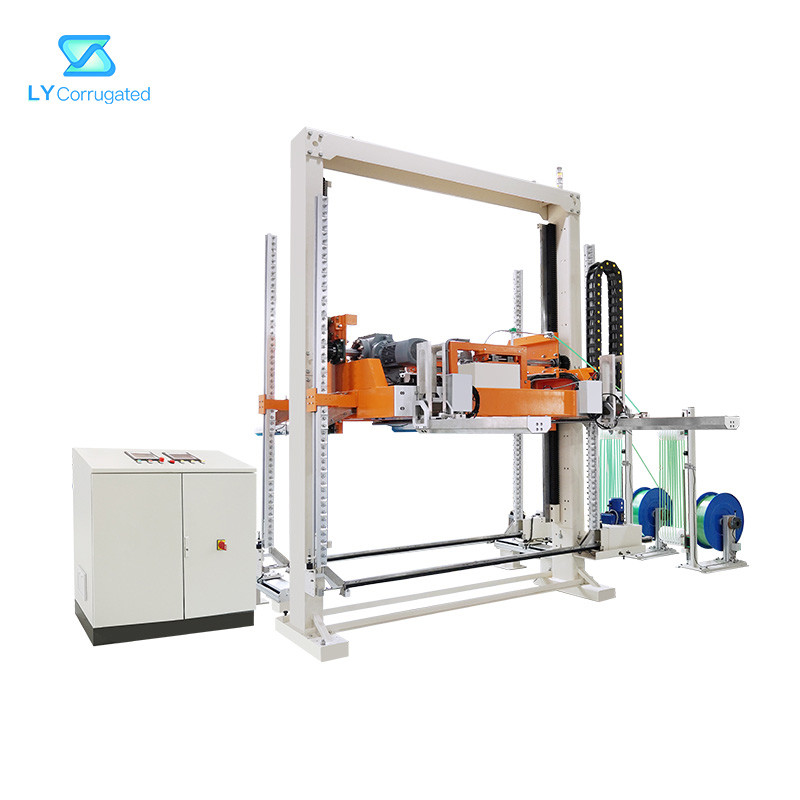 9/12/15mm PP Belt Pallet Strapping Wrapping Machine For Corrugator Carton