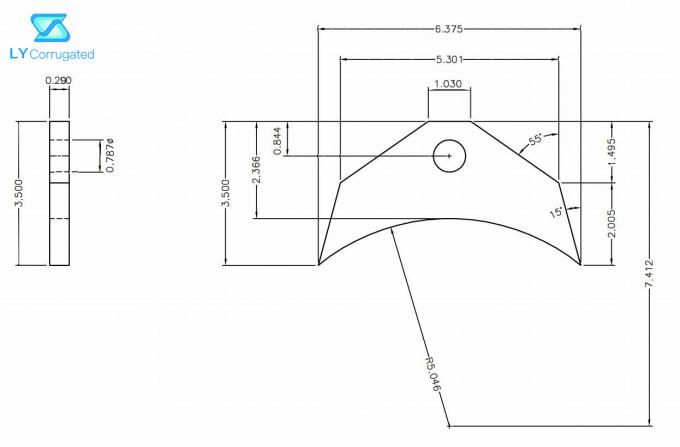 132.6*86*7.4mm Flexo Printing Machine Slotting Blades Copper Knife